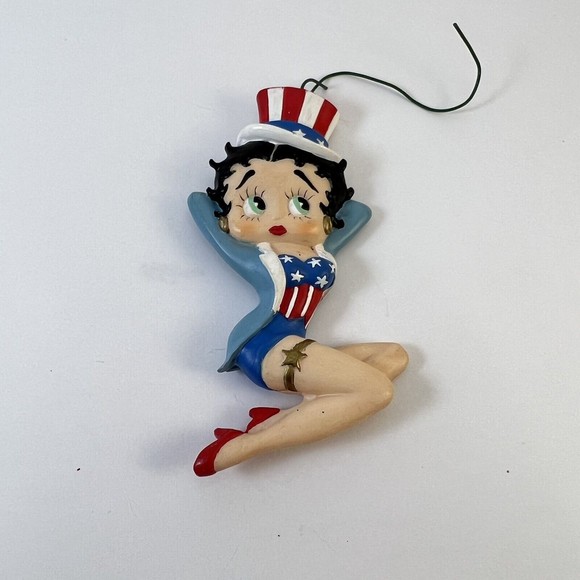 TM hearst | Holiday | Betty Boop Christmas Ornament High Heel Betty 200 Patriotic Tm Hearst Red ...